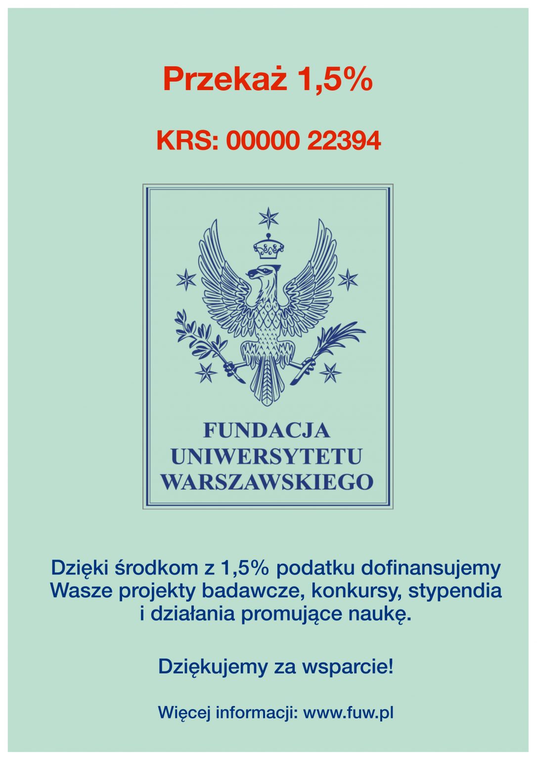 Przekaż 1,5% podatku na Fundację UW – Wydział Chemii Uniwersytetu ...